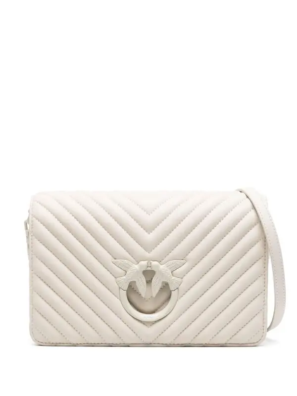 Pinko Love Click Classic Cross Body Bag - Neutrals