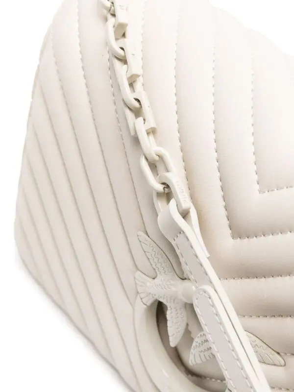 Pinko Love Click Classic Cross Body Bag - Neutrals