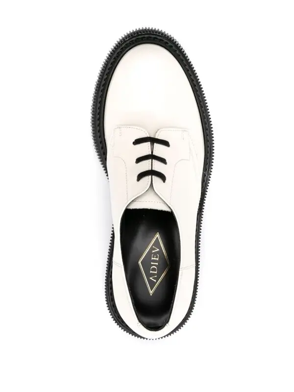 ADIEU PARIS Type 132 Leather Derby Shoes - White