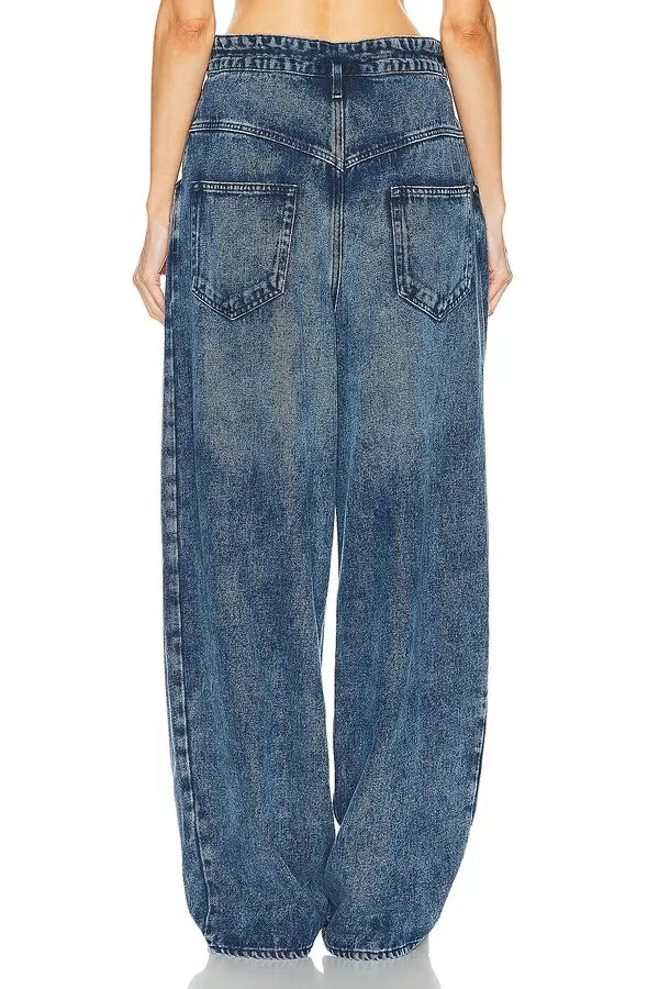 Isabel Marant Étoile Jordy Baggy Wide Leg Denim - Light Blue