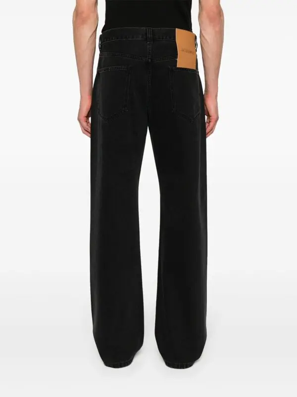 Jacquemus Le De Nîmes Straight-leg Jeans - Black
