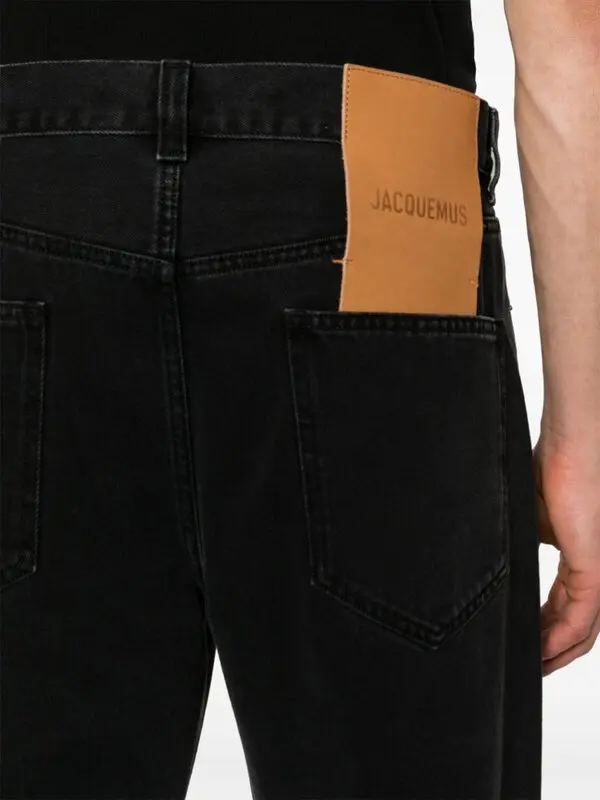 Jacquemus Le De Nîmes Straight-leg Jeans - Black
