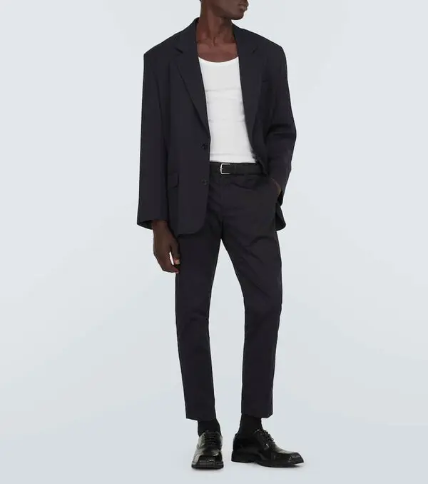 Dolce & Gabbana Cotton-blend Suit Trousers - Blue