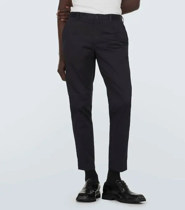 Dolce & Gabbana Cotton-blend Suit Trousers - Blue