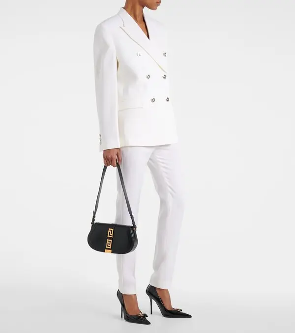 Versace High-rise Slim Wool Pants