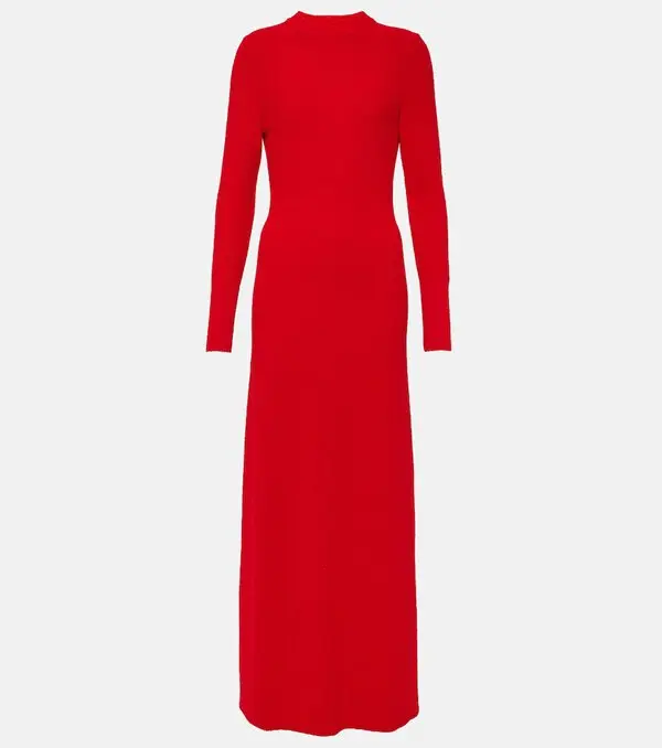Proenza Schouler Lara Cutout Bouclé Maxi Dress - Red