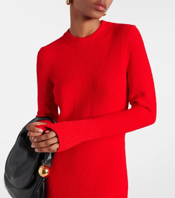 Proenza Schouler Lara Cutout Bouclé Maxi Dress - Red