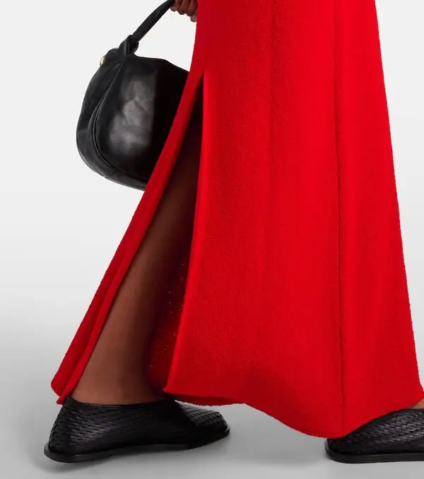 Proenza Schouler Lara Cutout Bouclé Maxi Dress - Red