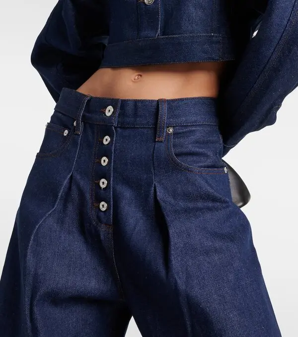 Jacquemus Ovalo High-rise Wide-leg Jeans