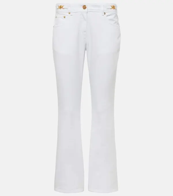 Versace Embellished Flared Jeans