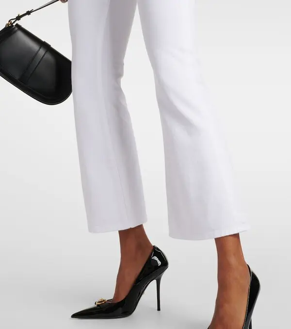 Versace Embellished Low-rise Flared Jeans