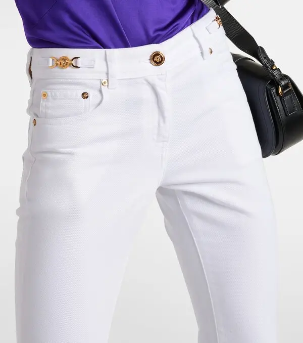 Versace Embellished Flared Jeans