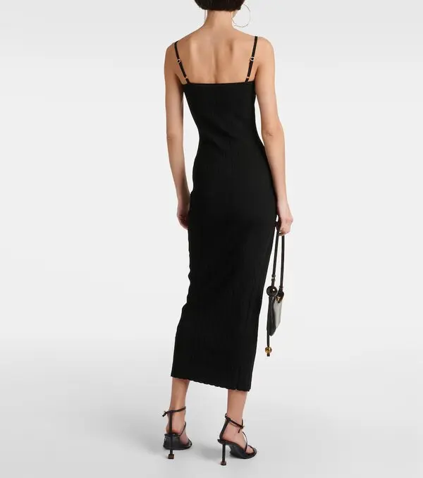 Jacquemus La Robe Sierra Midi Dress - Black