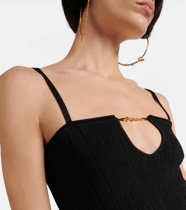 Jacquemus La Robe Sierra Midi Dress - Black