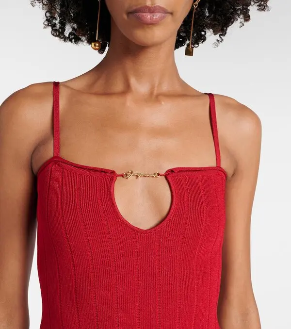 Jacquemus La Robe Sierra Midi Dress - Red