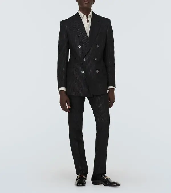 TOM FORD Atticus Striped Mohair-blend Jacquard Blazer