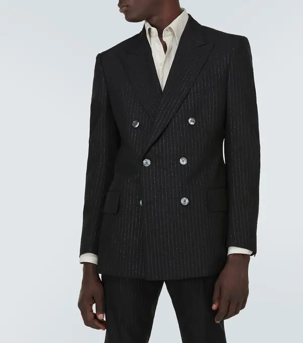 TOM FORD Atticus Striped Mohair-blend Jacquard Blazer