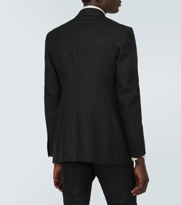 TOM FORD Atticus Striped Mohair-blend Jacquard Blazer