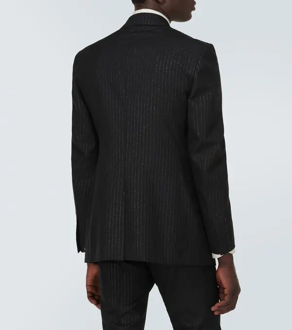 TOM FORD Atticus Striped Mohair-blend Jacquard Blazer