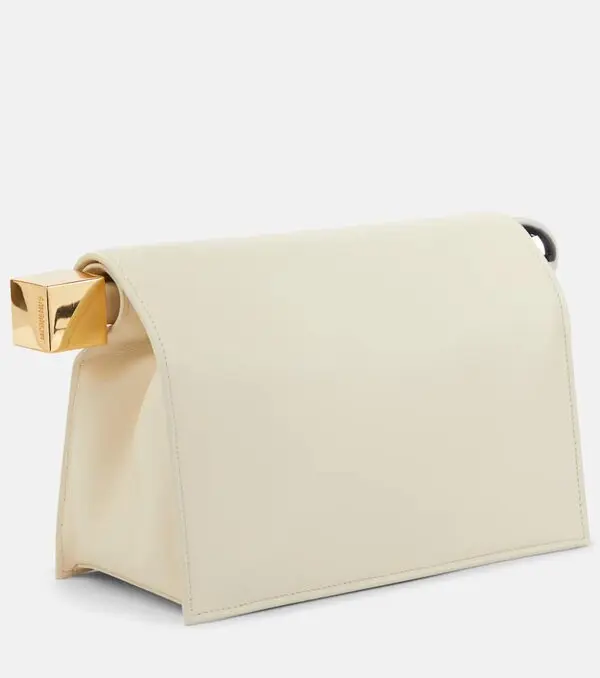 Jacquemus La Pochette Rond Carré Leather Clutch