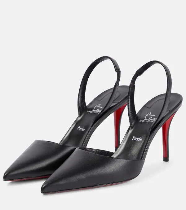 CHRISTIAN LOUBOUTIN Apostropha Leather Slingback Pumps