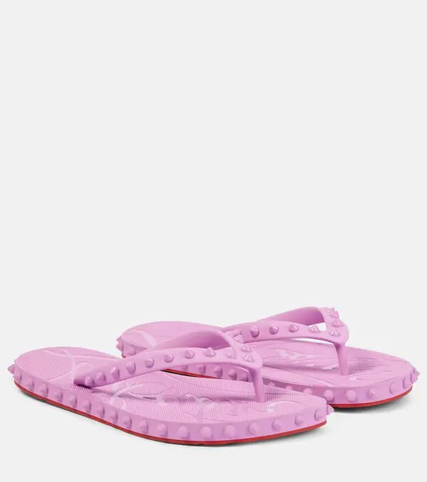Christian Louboutin Super Loubi Flip Thong Sandals Pink