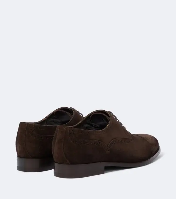 Manolo Blahnik Witney Suede Brogues - Brown