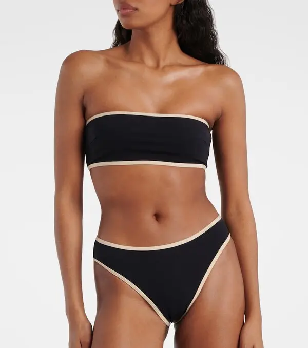 TOTEME Bandeau Bikini Top - Black