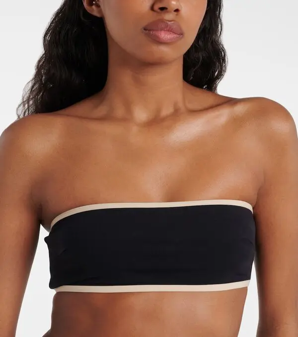 TOTEME Bandeau Bikini Top - Black