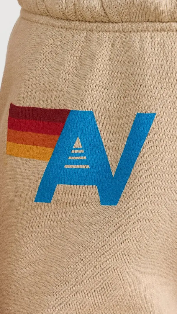 Aviator Nation Rainbow Logo Sweatpants - Sand