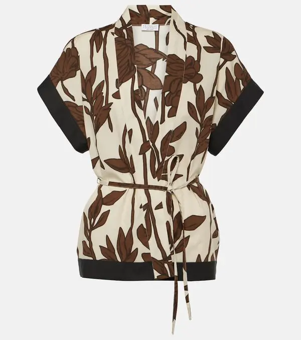 Brunello Cucinelli Floral Cotton Shirt