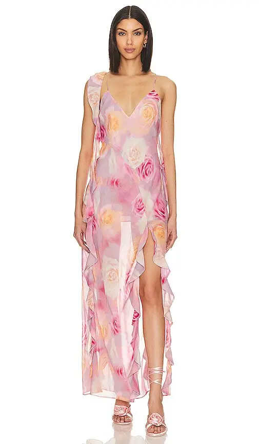 For Love & Lemons Beate Maxi Dress - Pink