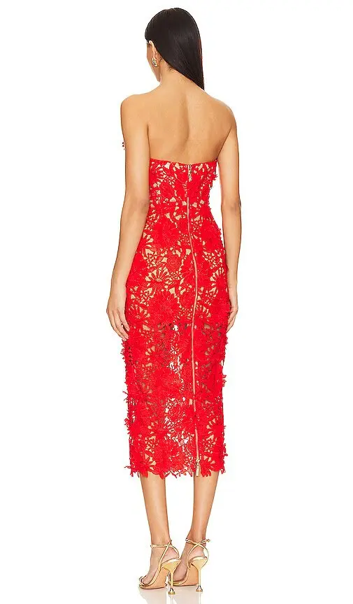 knee length dresses for ladies Jasmine Red Off Shoulder Gown