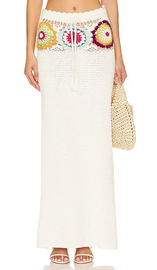 LOVERS AND FRIENDS Kestrel Crochet Maxi Skirt - Tropical Multi