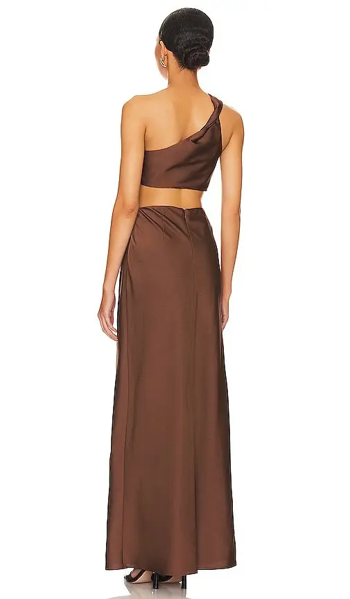 misha dress brown Misha Sisal Mesh Dress Espresso Brown Size S