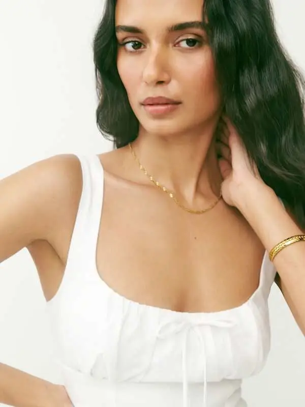 Reformation Balia Linen Maxi Dress - Ivory | Editorialist