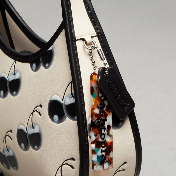 COACHTOPIA Ergo Shoulder Bag In Leather With Cherry Print
