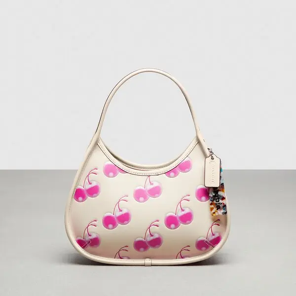 COACHTOPIA Ergo Shoulder Bag In Leather With Cherry Print