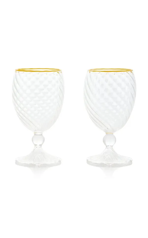 MODA DOMUS Nucleo Set-of-two Water Glasses - Yellow