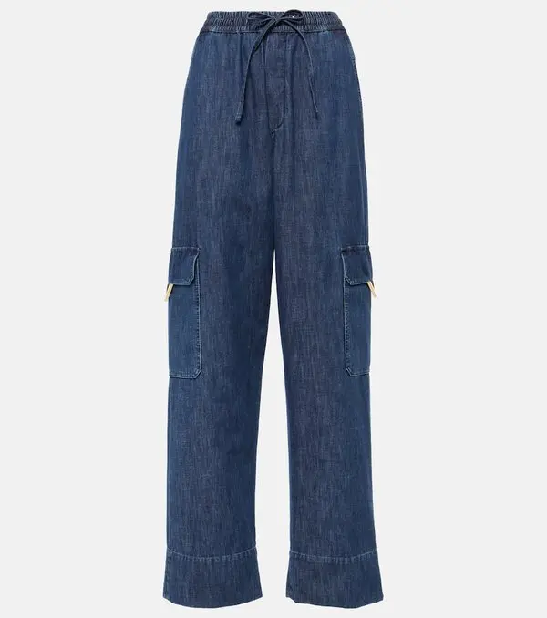 Valentino Garavani Vgold Wide-leg Cargo Jeans