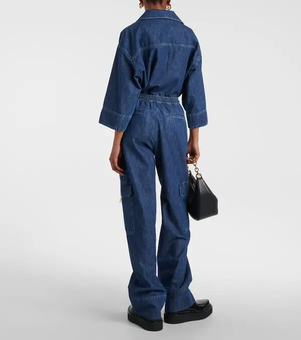 Valentino Garavani Vgold Wide-leg Cargo Jeans