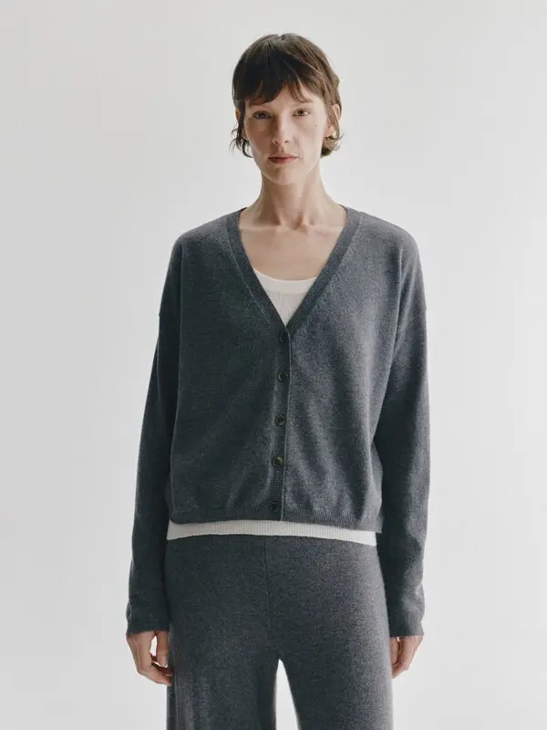 LISA YANG The Abby Cashmere Cardigan - Graphite