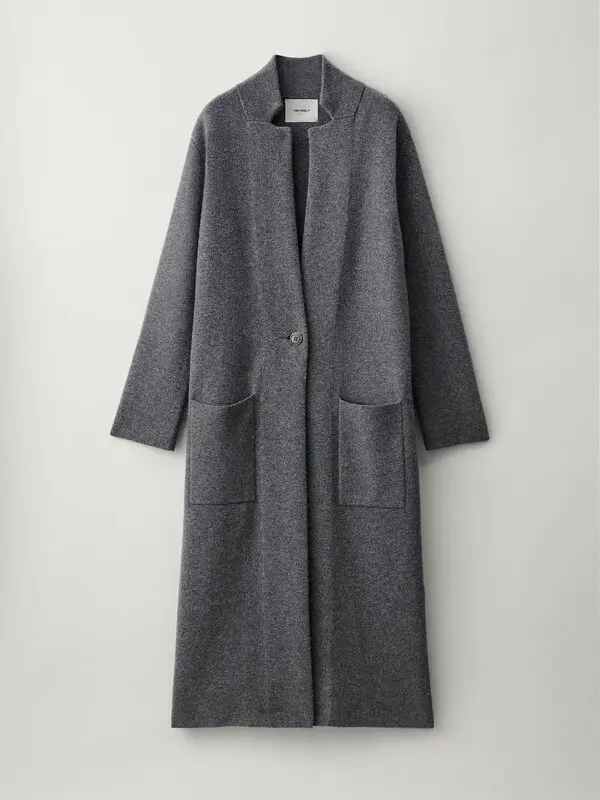 LISA YANG Amie Knitted Cashmere Coat - Graphite