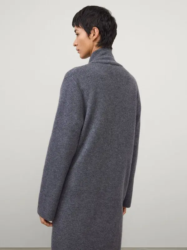 LISA YANG Amie Knitted Cashmere Coat - Graphite