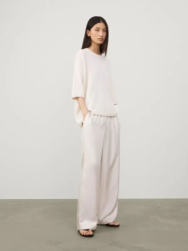 LISA YANG Camille Heavy Knit Cashmere Sweater - Cream