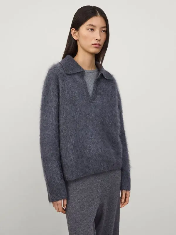 LISA YANG Kerry Open Collar Sweater - Brushed