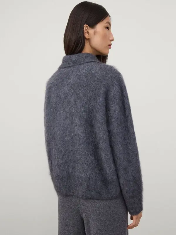 LISA YANG Kerry Open Collar Sweater - Brushed
