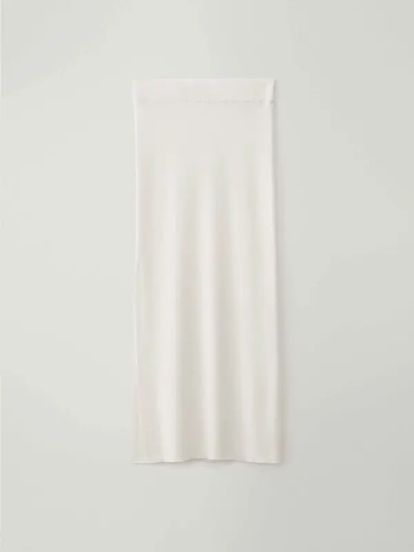 LISA YANG Ronja Ribbed Cashmere Skirt - Ivory