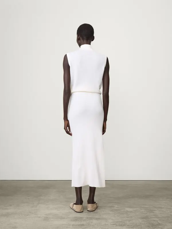 LISA YANG Ronja Ribbed Cashmere Skirt - Ivory