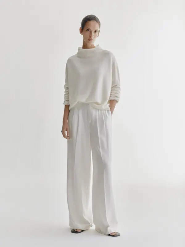 LISA YANG Sandy Cashmere Sweater - Cream